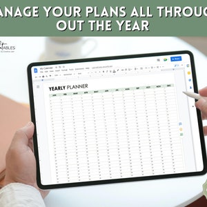 EDITABLE Perpetual Calendar, Undated Year at a Glance, Reusable ...