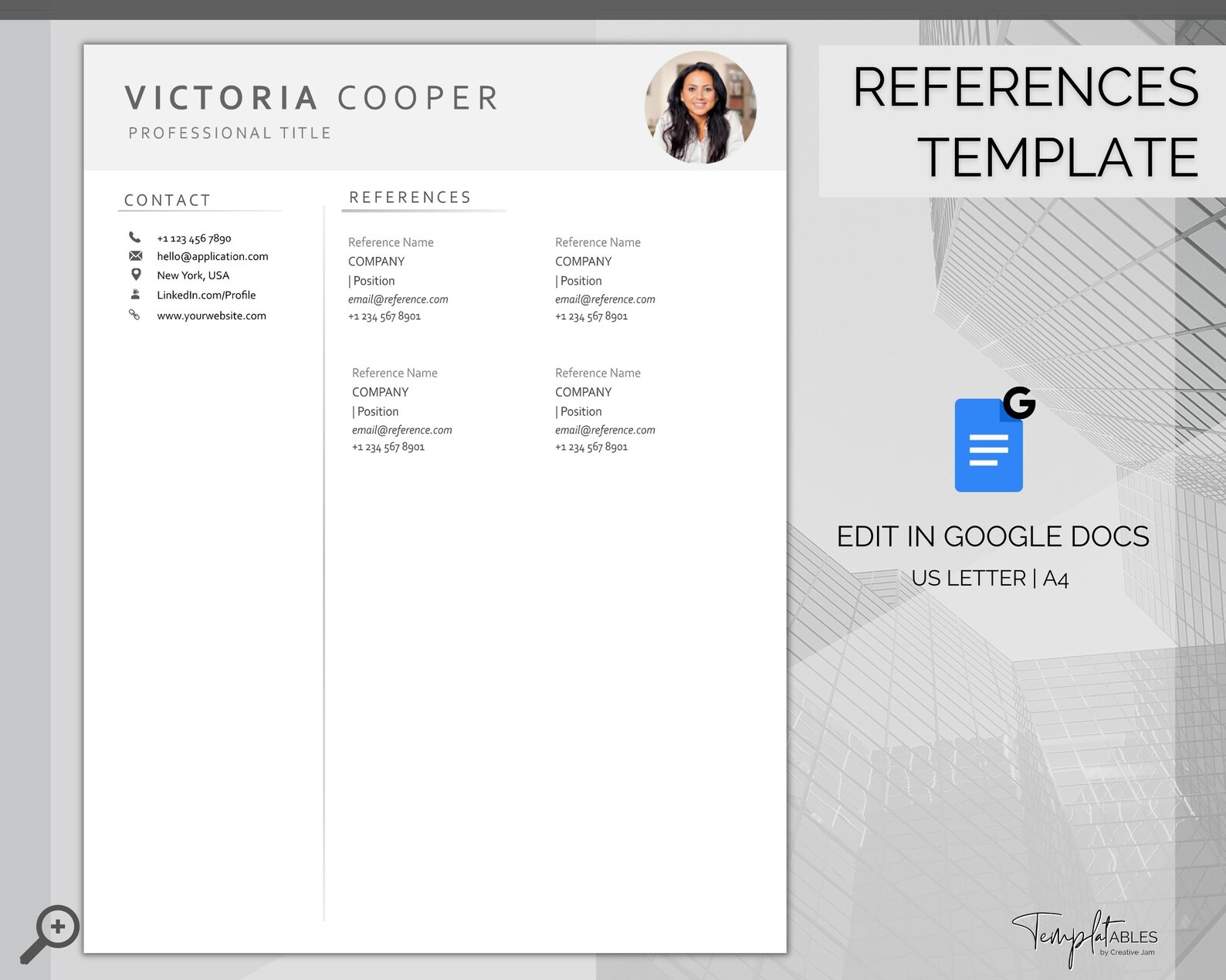 Teacher Resume Template Google Docs. CV Template Professional - Etsy