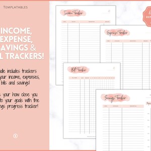 Financial Planner Printable BUNDLE, Budget Template, Savings Tracker ...