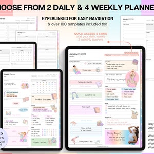 COLORFUL Digital Planner BUNDLE 2024 Goodnotes Daily Weekly Planner ...