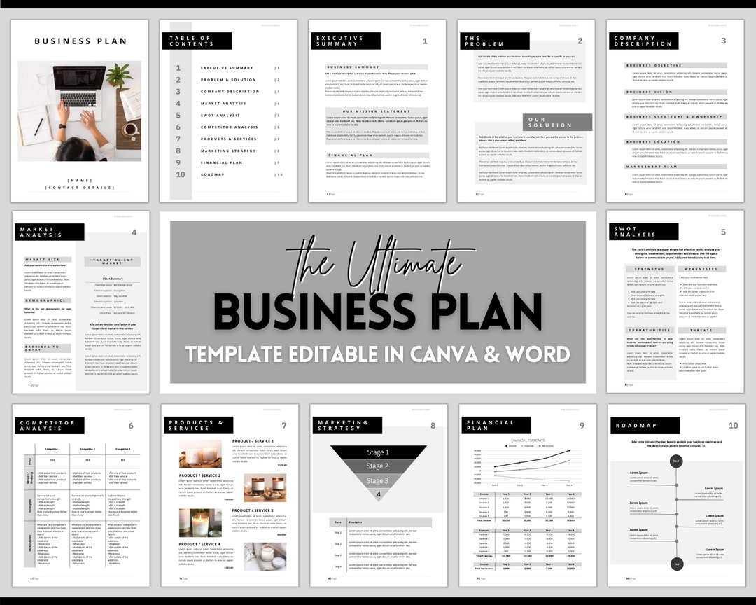 Small Business Plan Template, Business Planner Proposal, Start up ...