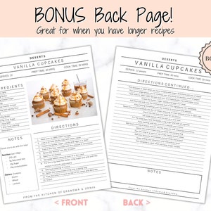 Recipe Book Template, EDITABLE Recipe Sheet Template, Recipe Cards ...