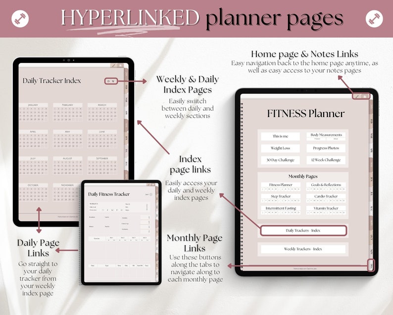 Digital FITNESS Planner Goodnotes Fitness Planner Fitness - Etsy