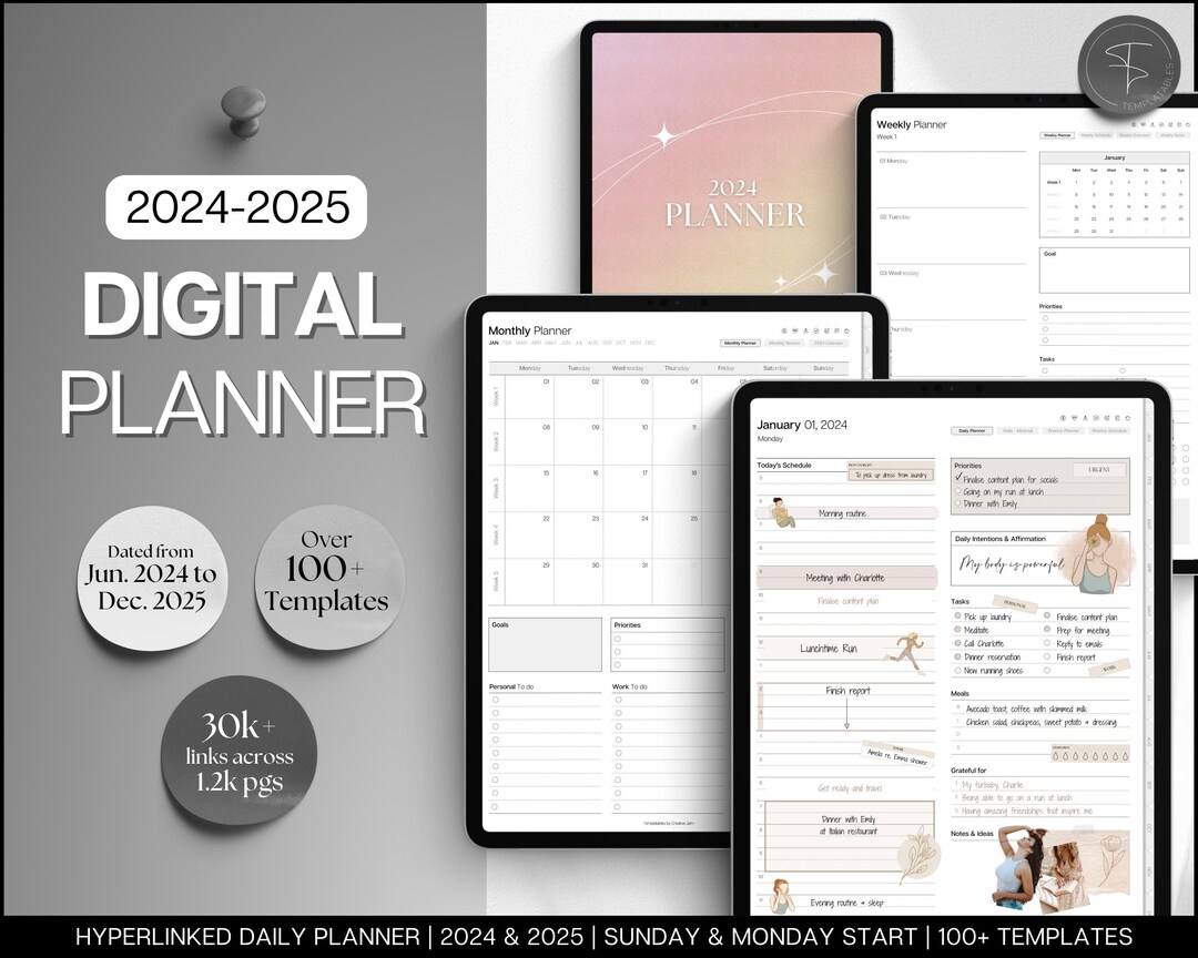 Ultimate Digital Planner, 2024 2025 Goodnotes Planner, Daily Weekly ...