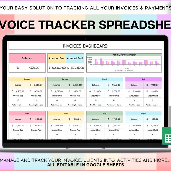 Sales Tracker and Invoice - Etsy