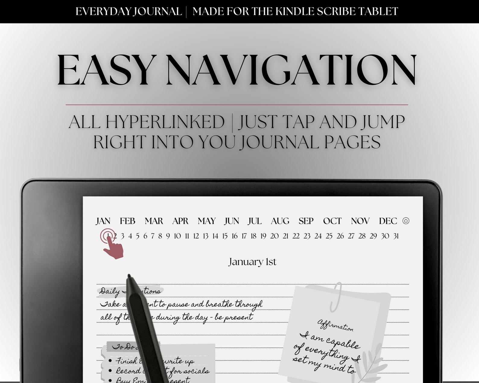 Kindle Scribe Daily Journal, Digital Journal, Digital Notebook, Lined ...