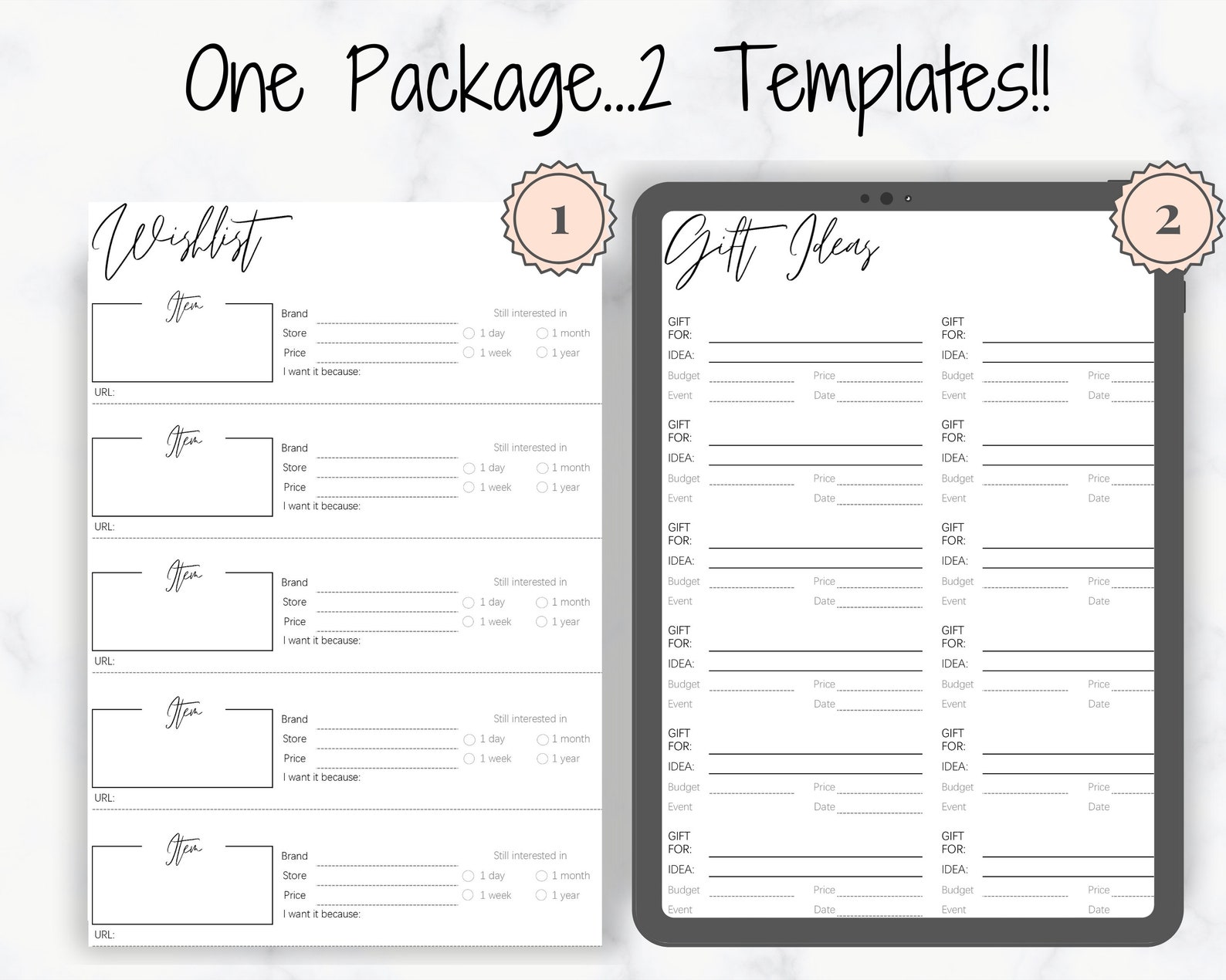 Wishlist Printable Tracker Template Insert. Christmas | Etsy