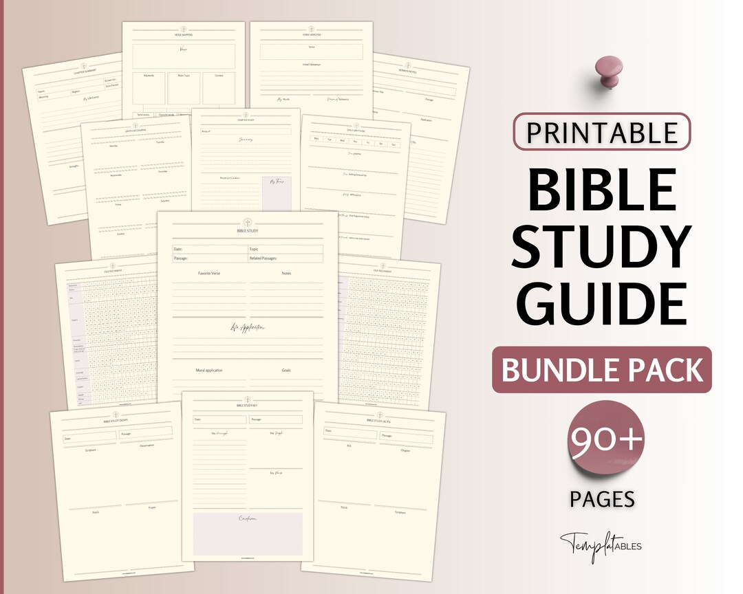Bible Study BUNDLE, 90 Bible Study Journal Templates, Soap Bible Study ...