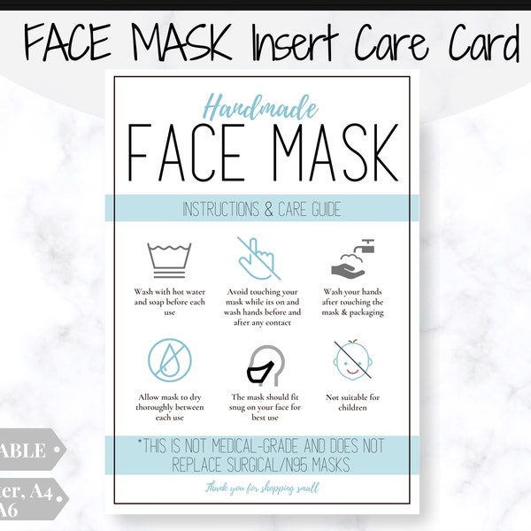 Mask Label - Etsy