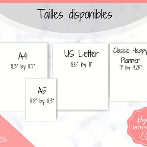 FRENCH Weekly Planner Printable, Français, Hourly Planner, Plan De La ...