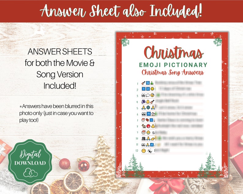 Emoji Pictionary Christmas Party Game. Holiday Games - Etsy