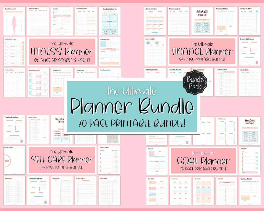 Ultimate PLANNER BUNDLE! Printable Goal Planner, Finances & Budget ...