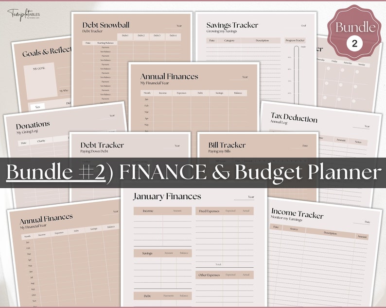 Ultimate LIFE Planner Bundle Printable Goal Planner Finances - Etsy