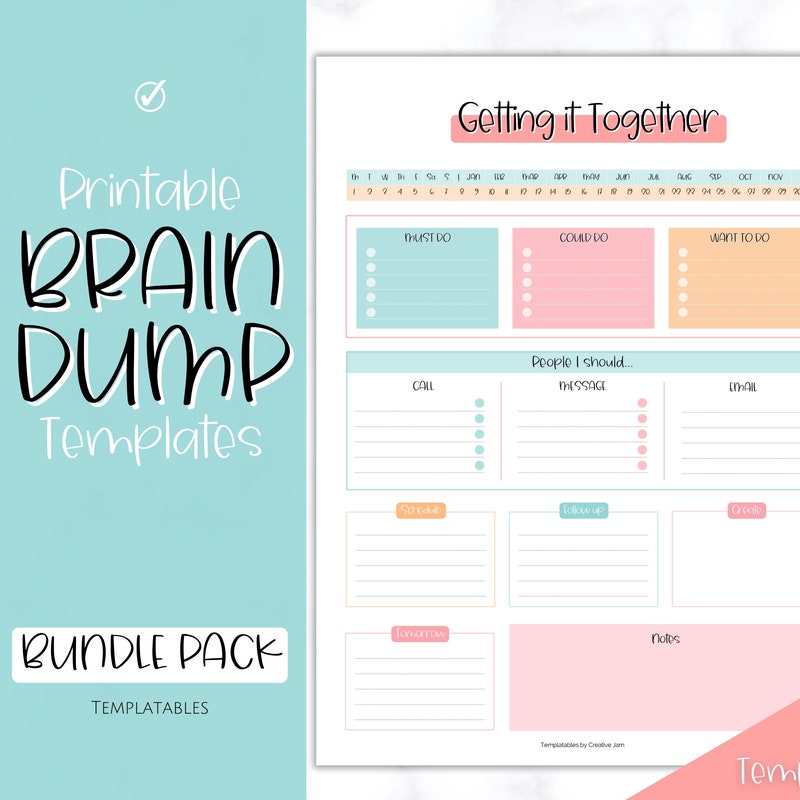 Daily Brain Dump Pad - Etsy