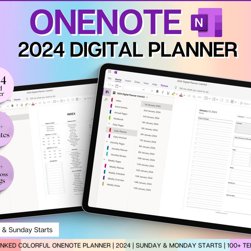 Onenote Template for Work - Etsy