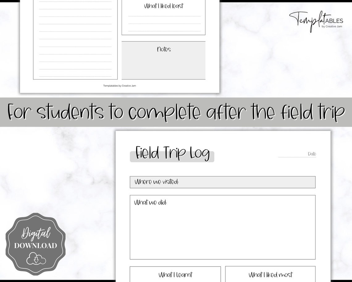 Field Trip Planner BUNDLE Printable Field Trip Log - Etsy