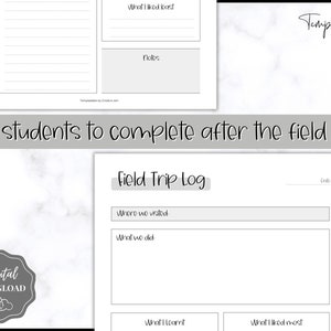 Field Trip Planner BUNDLE, Printable Field Trip Log, Homeschool Planner ...