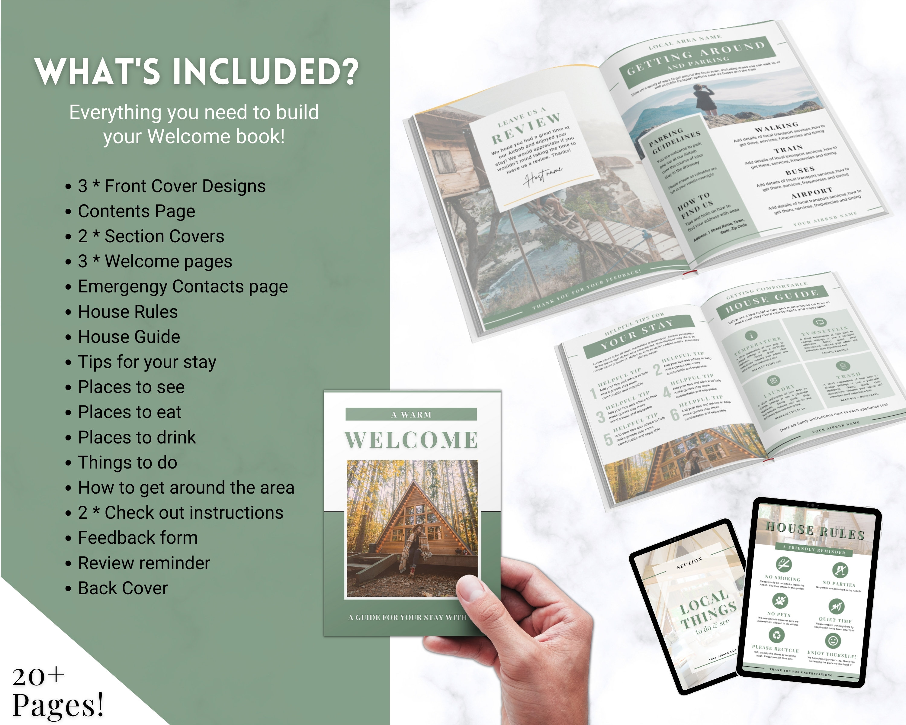 Welcome Book Template, Airbnb Welcome Guide, Editable Canva Air Bnb ...