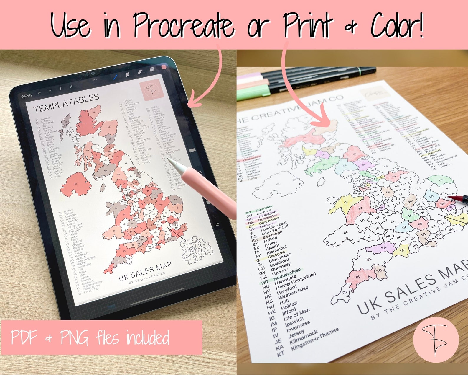 EDITABLE UK Sales Map, Business Postcode Sales Map, Color in Map, Etsy ...