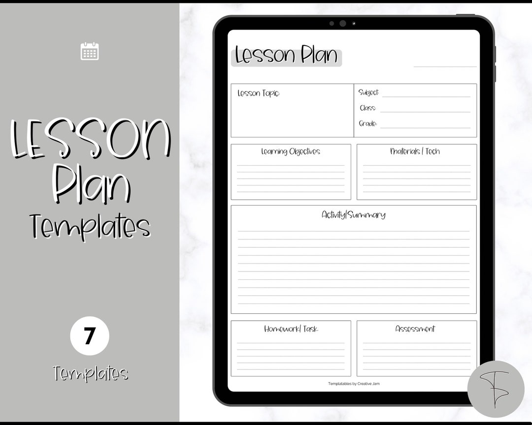 SIMPLE Lesson Plan Template, Lesson Planner Printable, Homeschool ...