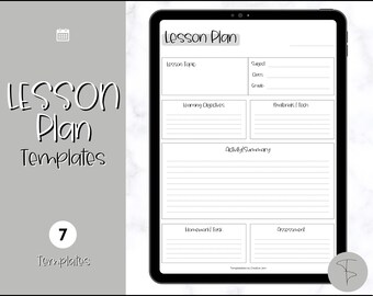 Lesson Plan Template Lesson Planner Printable Homeschool Teacher ...