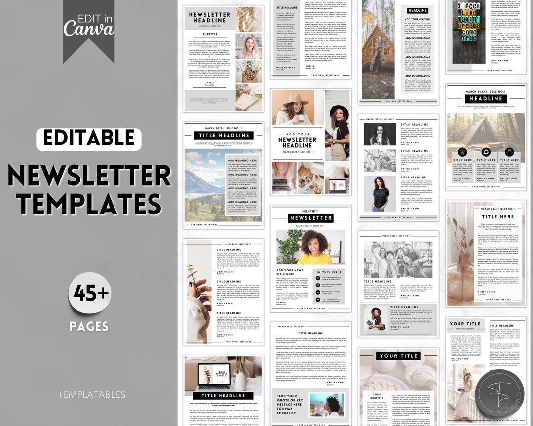 Newsletter Template, 45+ Editable Canva Templates, Monthly, Real Estate ...