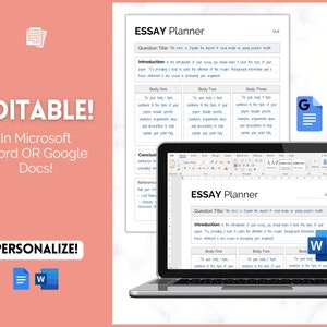 EDITABLE Essay Planner Bundle, Student Essay Writing Template, College ...