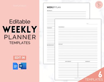 Military Time Weekly Schedule Printable Productivity Planner - Etsy