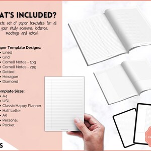 Notebook Templates, Printable Paper, Note Taking Journal, Cornell Notes ...