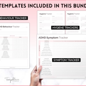 ADHD Symptom Tracker, Behavior & Hygiene Tracker BUNDLE! Monthly ...
