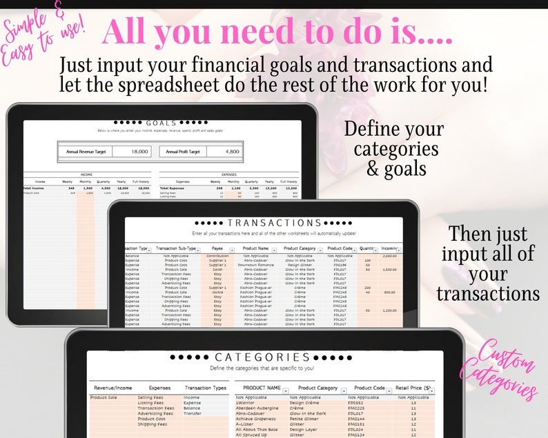 COLOR STREET Business Tracker. Editable Spreadsheet for Your Business ...