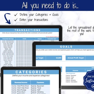 Photography Tracker, Business Spreadsheet, Google Sheets, Monthly ...