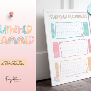 Kids Summer Calendar, 2023 Summer Poster, Summer Countdown, Printable ...