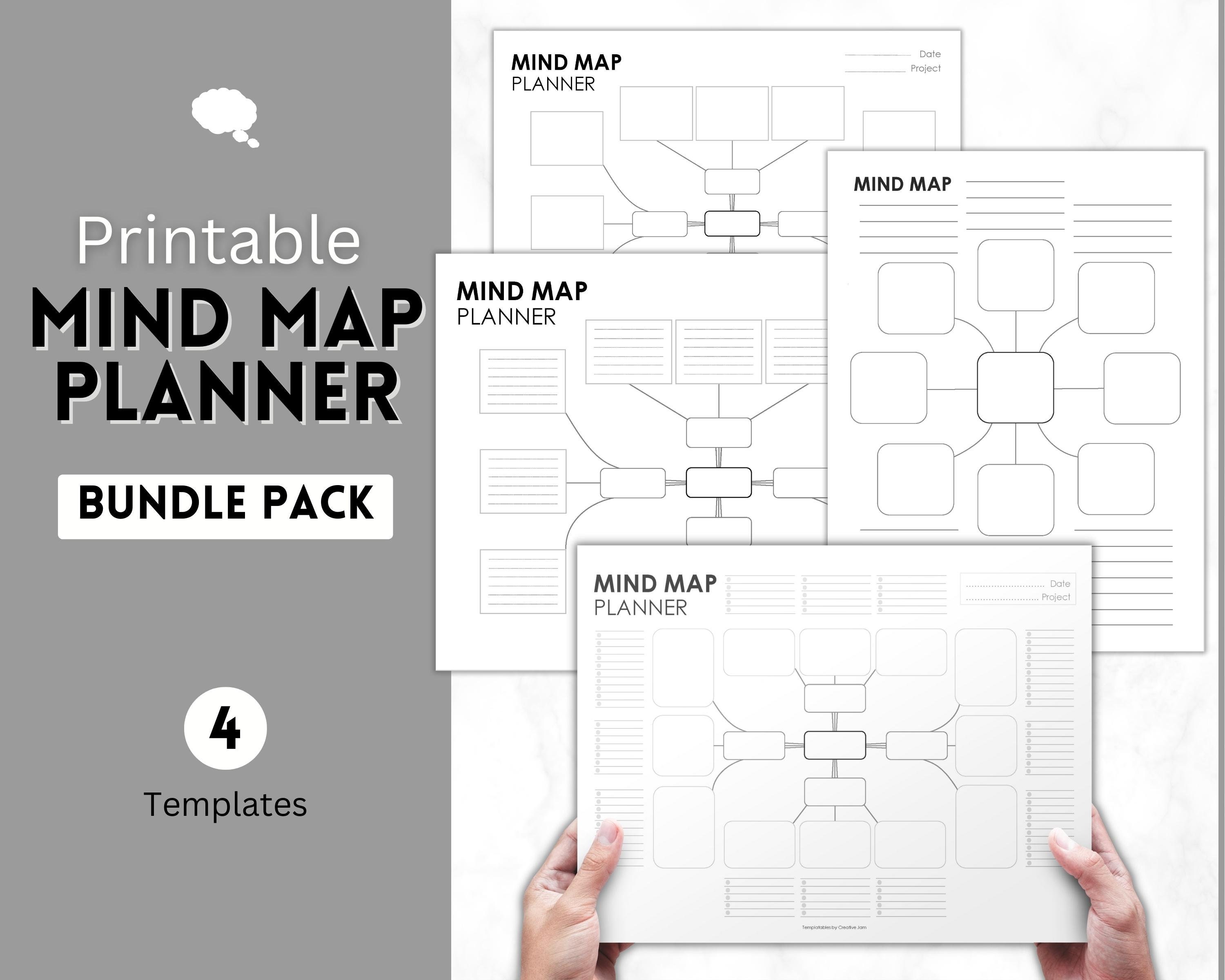 Mind Map Template Printable Mind Map Planner Study Guide - Etsy UK
