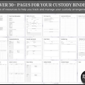 Custody Binder, Child Custody Journal, Printable Child Custody Planner ...