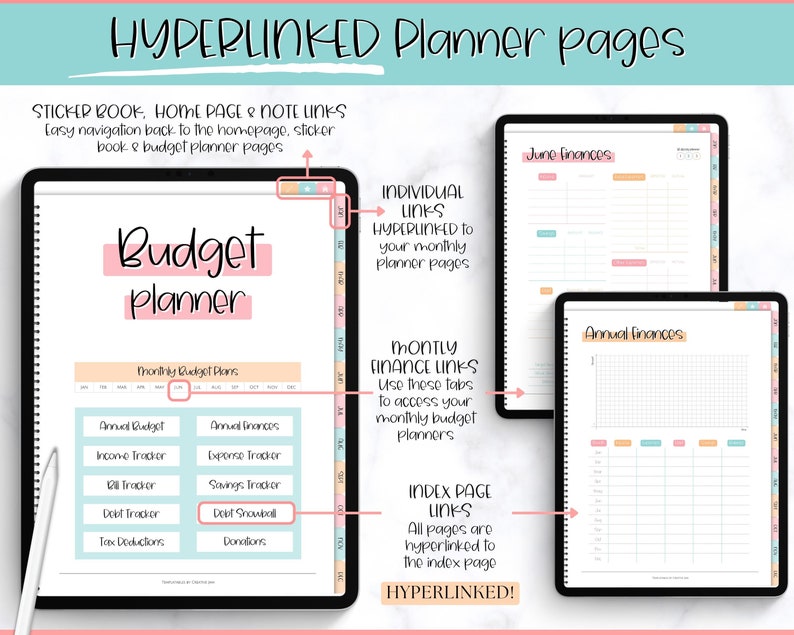 Digital Biweekly Budget Planner, DIGITAL Planner, Budget by Paycheck ...