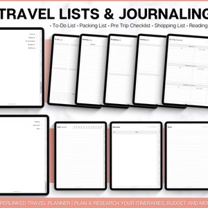 Digital Travel Journal, Goodnotes Travel Planner, Travel Itinerary ...