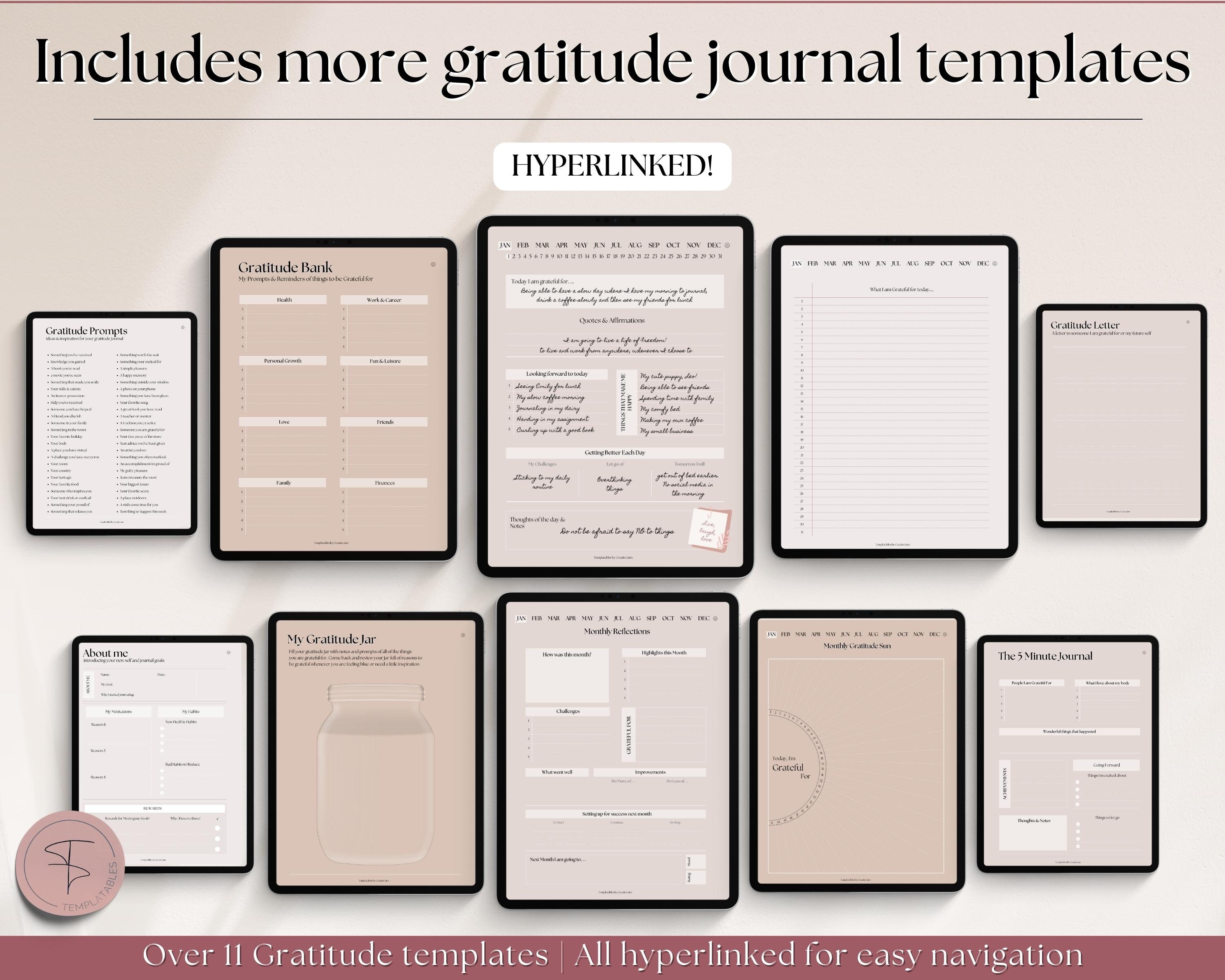 Digital Gratitude Journal, Daily Mindfulness Journal, Goodnotes Digital ...