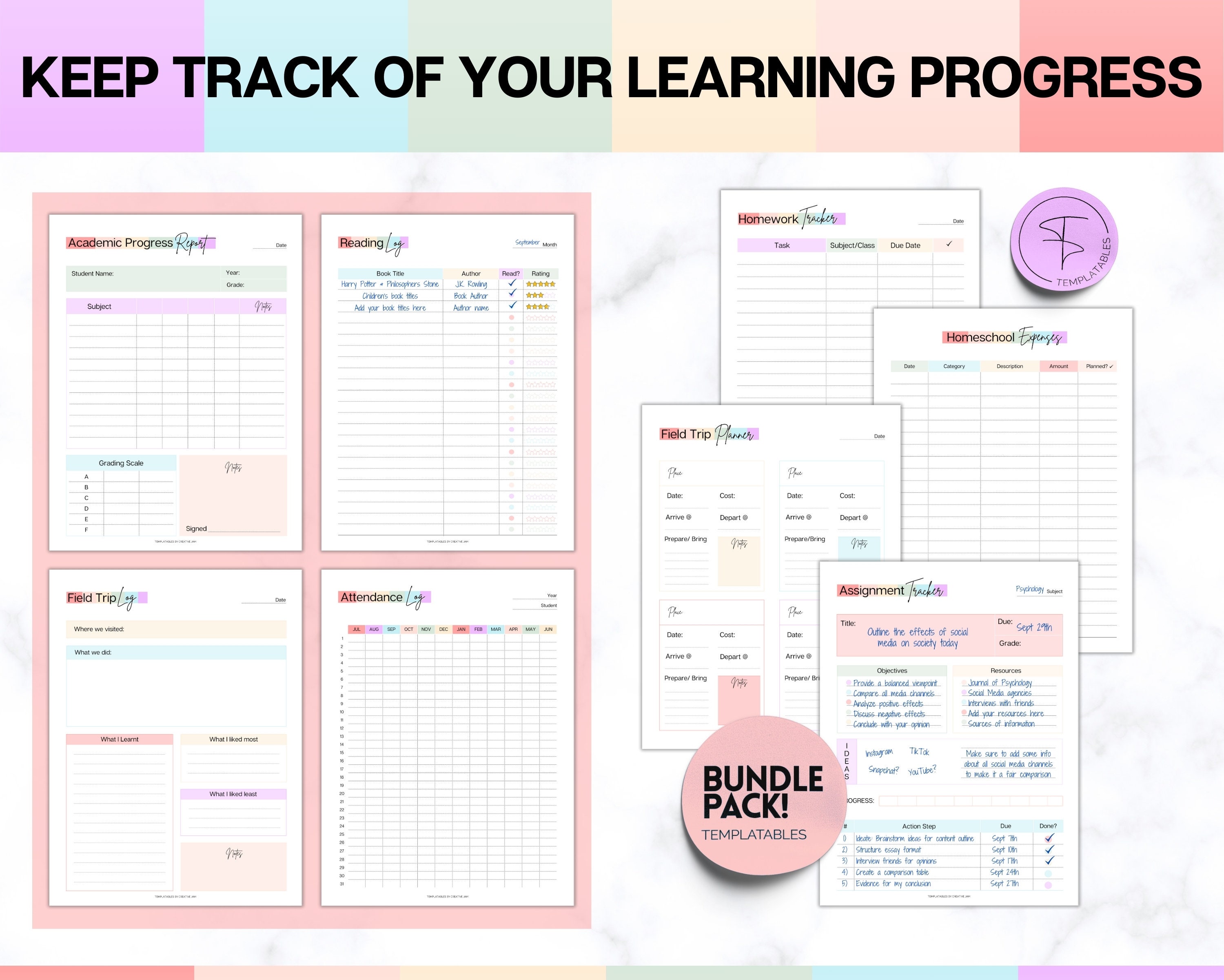 65pg HOMESCHOOL Planner Printable, 2024 2025 Home School Teacher ...