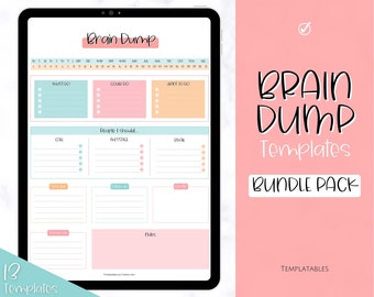 EDITABLE Brain Dump catch All Template, to Do List Printable, Daily ...