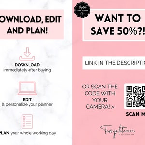 EDITABLE Daily Planner, Work Day Organizer, Work From Home to Do List ...