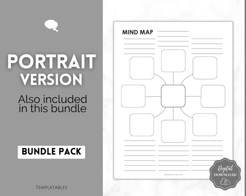 Mind Map Template Printable Mind Map Planner Study Guide - Etsy