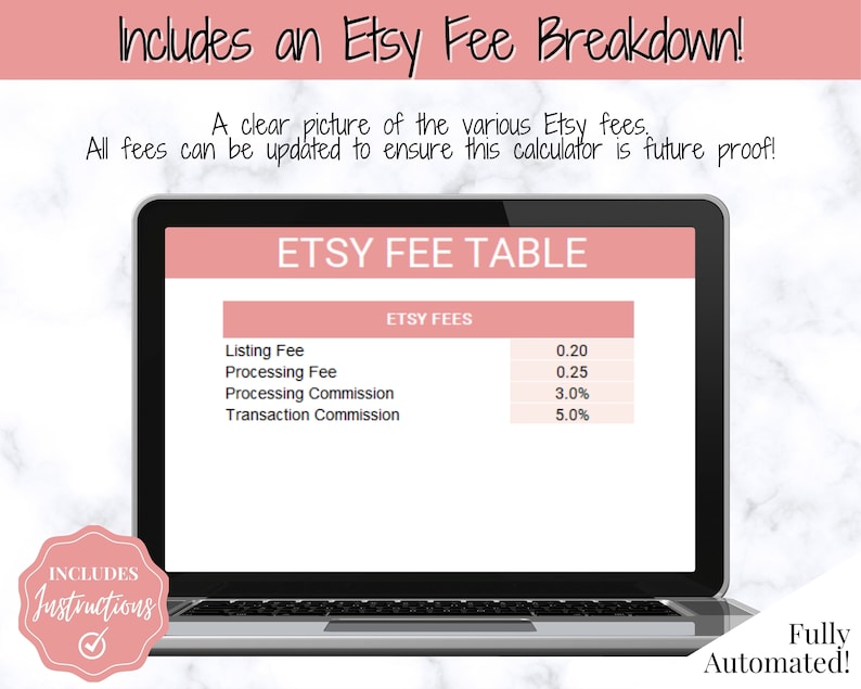 Etsy Profit Calculator Pricing Spreadsheet for Small Business - Etsy UK