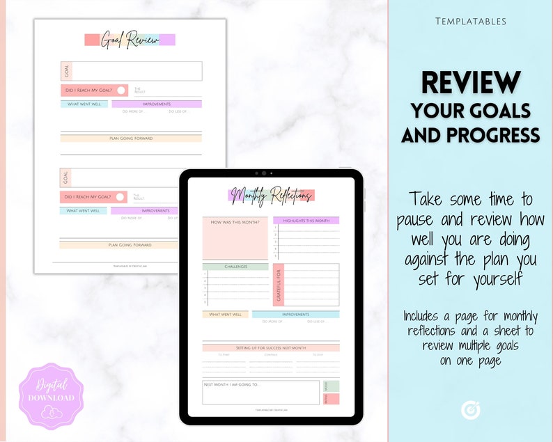 Goal Planner BUNDLE, 2024 Goals Tracker, SMART Goal Setting Kit, New ...