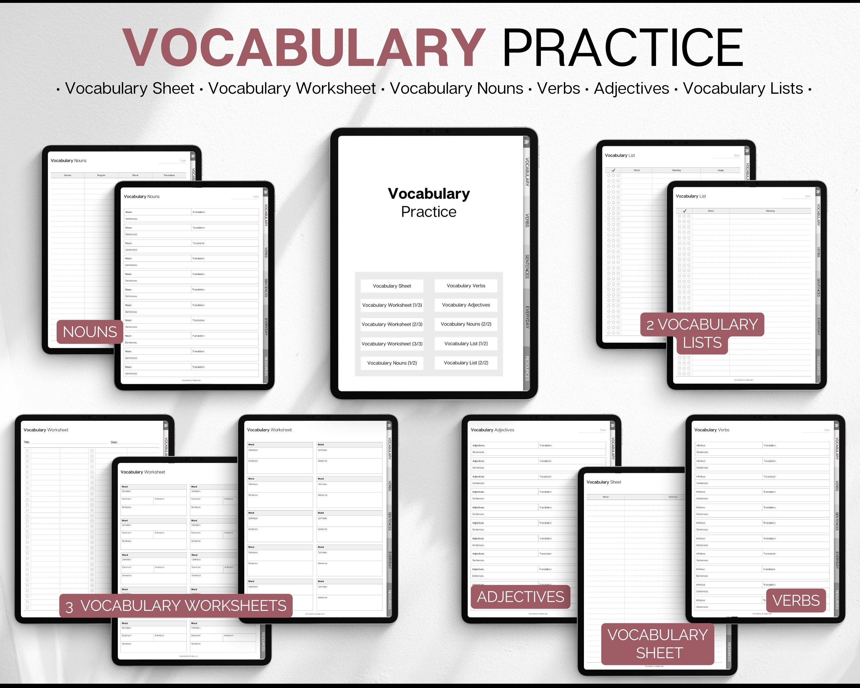 Digital Language Learning Planner, Study Korean, Japanese, Spanish ...