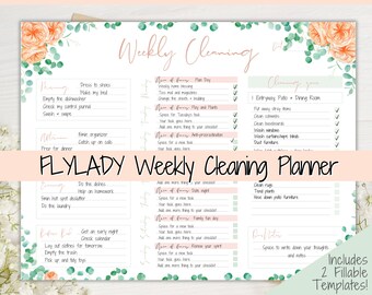 EDITABLE Cleaning Planner FLYLADY Daily Routine Cleaning | Etsy