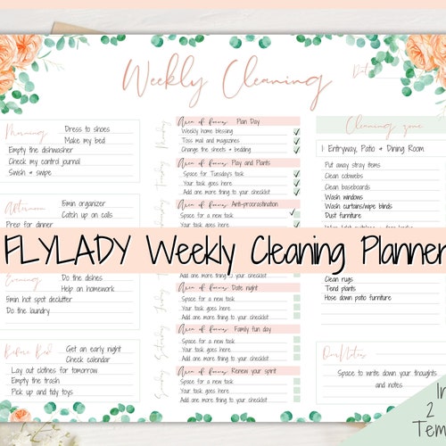Flylady Control Journal Printable Cleaning Checklist - Etsy