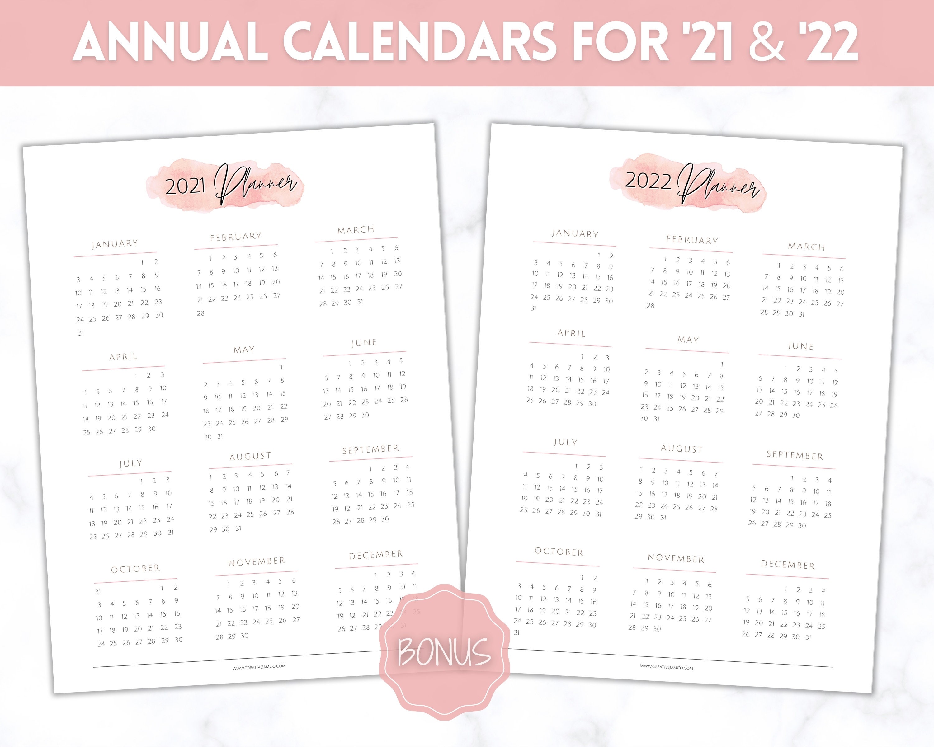 PINK Planner Bundle Daily Planner Weekly Planner Monthly - Etsy UK