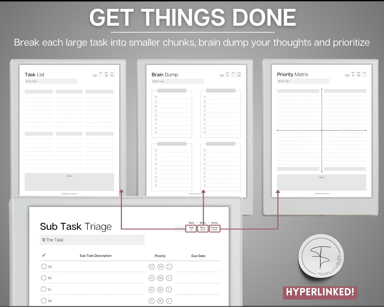 Digital to Do List, Supernote Template, Digital Task List, Brain Dump ...