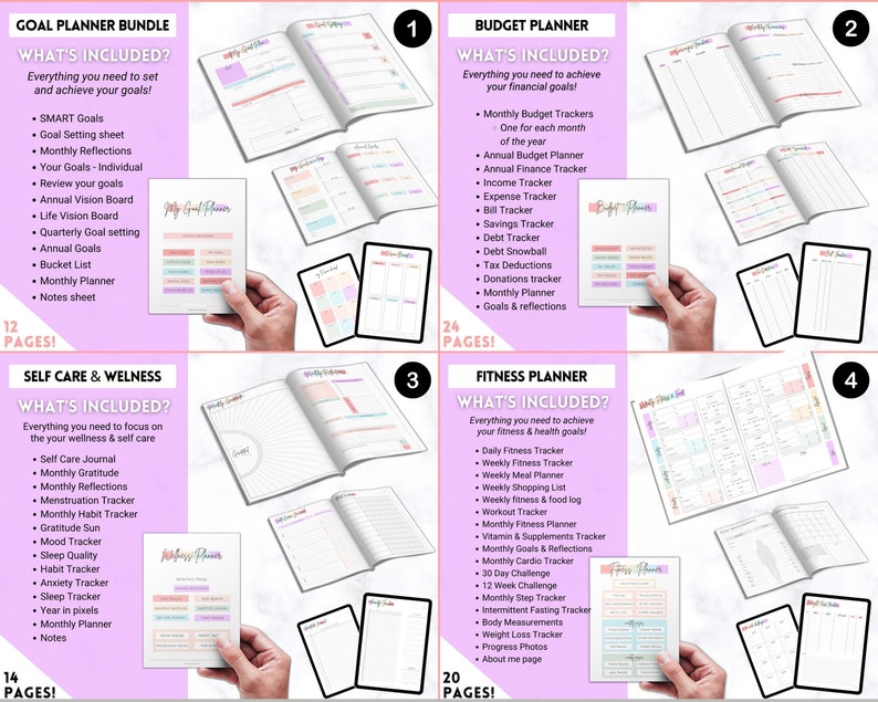 Ultimate PLANNER BUNDLE Printable Goal Planner Finances & | Etsy